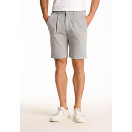 Shorts LINDBERGH "LINDBERGH Performance-Shorts", Herren, Gr. L, grau (grau mel), Obermaterial: 75% Polyester, 22% Viskose, 3% Elasthan; Futter: 100% Polyester, regular fit, Hosen