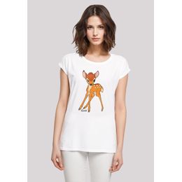 T-Shirt F4NT4STIC "Disney Bambi Classic", Damen, Gr. 4XL, wei&szlig;, Obermaterial: 100% Baumwolle, regular fit, Rundhals, ohne B&uuml;ndchen, Shirts T-Shirt, Premium Qualit&auml;t