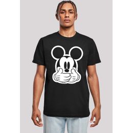 T-Shirt F4NT4STIC "Disney Micky Maus Don&rsquo;t Speak", Herren, Gr. 5XL, schwarz, Obermaterial: 100% Baumwolle, regular fit, Rundhals, ohne B&uuml;ndchen, Shirts T-Shirt, Herren,Premium Merch,Regular-Fit,Basic,Bedruckt
