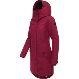 Wintermantel Ragwear "Jannisa Coat", Damen, Gr. XXL (44), weinrot, Obermaterial: 100% Polyester, Innenfutter: 100% Polyester, Wattierung: 100% Polyester, tailliert ca. Mitte Oberschenkel, hoch geschlossener Ausschnitt, Ärmel ohne Ärmelschlitz Rippstrickbündchen mit Druckknopf, Mäntel, Klassischer Damen Kurzmantel mit Kapuze, Topseller