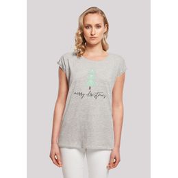 T-Shirt F4NT4STIC "Merry Christmas Weihnachten", Damen, Gr. 4XL, grau (erdgrau), Obermaterial: 100% Baumwolle, regular fit, Rundhals, ohne B&uuml;ndchen, Shirts T-Shirt, Print