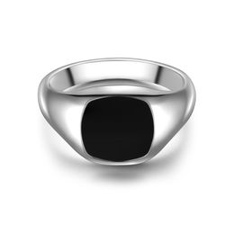 True Rebels Ring Herren Größe 66 schwarz / silber