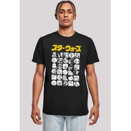 T-Shirt F4NT4STIC "Star Wars Japanese Character Thumbnail", Damen, Gr. L, schwarz, Obermaterial: 100% Baumwolle, regular fit, Rundhals, ohne B&uuml;ndchen, Shirts T-Shirt, Herren,Premium Merch,Regular-Fit,Basic,Bedruckt