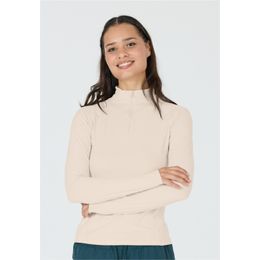 ENDURANCE ATHLECIA Funktionsshirt ATHLECIA "Grina", Herren, Gr. 44, beige, 89% Polyamid, 11% Elasthan, unifarben, normal, hoch geschlossener Ausschnitt, Shirts Funktionsshirt, Mit Quick-Dry-Funktion