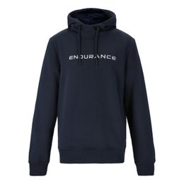 Sweatshirt Endurance "Lionk", Jungen, Gr. 140, blau (dunkelblau), 65% Polyester, 35% Baumwolle, unifarben, normal, ohne Ausschnitt, Sweatshirts Sweatshirt, mit l&auml;ssiger Kapuze