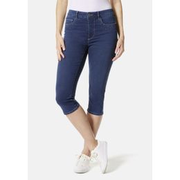 7/8-Jeans STOOKER WOMEN "Denim Capri Skinny Fit", Damen, Gr. 40, Länge 21, blau (dunkelblau denim), Denim/Jeans, 78% Baumwolle, 20% Polyester, 2% Elasthan, skinny fit 7/8-Länge, Jeans, Skinny Fit Casual Clean Wash Denim Jeans Magic Shape Effekt für Damen
