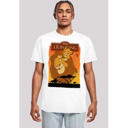 T-Shirt F4NT4STIC "König der Löwen Simba und Mufasa", Herren, Gr. L, weiß, Obermaterial: 100% Baumwolle, regular fit, Rundhals, ohne Bündchen, Shirts, Print