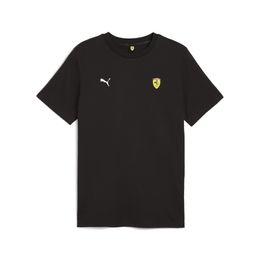 T-Shirt Puma "Scuderia Ferrari Logo T-Shirt Herren", Herren, Gr. L, schwarz, Obermaterial: 100% Baumwolle; Rippe: 71% Baumwolle, 29% Polyester, clean, regular fit, Rundhals, Shirts