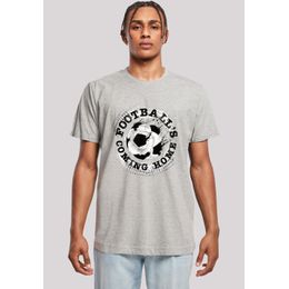 T-Shirt F4NT4STIC "Football's Coming Home Paint Splatter", Herren, Gr. M, erdgrau, Obermaterial: 100% Baumwolle, regular fit, Rundhals, ohne B&uuml;ndchen, Shirts T-Shirt, Premium Qualit&auml;t