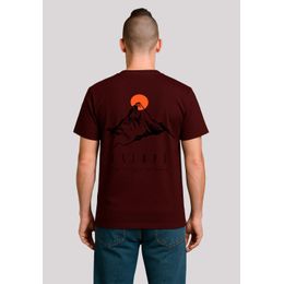 T-Shirt F4NT4STIC "Escape Discover the World Mountain", Herren, Gr. 3XL, maroon, Obermaterial: 100% Baumwolle, regular fit, Rundhals, ohne Bündchen, Shirts, Premium Qualität, ESCAPE Collection