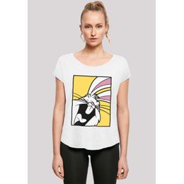 T-Shirt F4NT4STIC "Looney Tunes Bugs Bunny Laughing", Damen, Gr. S, wei&szlig;, Obermaterial: 100% Baumwolle, regular fit, Rundhals, ohne B&uuml;ndchen, Shirts T-Shirt, Print