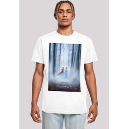 T-Shirt F4NT4STIC "Disney Frozen 2 Movie Film Poster", Herren, Gr. XS, weiß, Obermaterial: 100% Baumwolle, regular fit, Rundhals, ohne Bündchen, Shirts, Herren,Premium Merch,Regular-Fit,Basic,Bedruckt