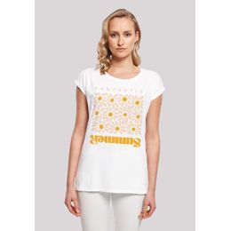 T-Shirt F4NT4STIC "Summer Sunflower", Damen, Gr. 4XL, weiß, Obermaterial: 100% Baumwolle, regular fit, Rundhals, ohne Bündchen, Shirts T-Shirt, Print