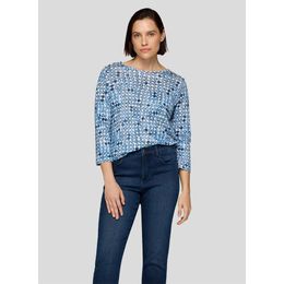 Print-Shirt Rabe "T-Shirt", Damen, Gr. 38, blau (hellblau), 50%Baumwolle 50%Viskose, gerade, Shirts