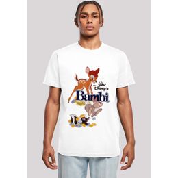 T-Shirt F4NT4STIC "Disney Bambi Poster", Herren, Gr. XL, weiß, Obermaterial: 100% Baumwolle, regular fit, Rundhals, ohne Bündchen, Shirts, Herren,Premium Merch,Regular-Fit,Basic,Bedruckt