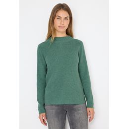 Strickpullover Cecil, Damen, Gr. XXL (46), jewel gr&uuml;n melange, Web, 100% Baumwolle, unifarben, comfort fit normal, Rundhals, abgesteppt, Pullover Strickpullover, aus reiner Baumwolle