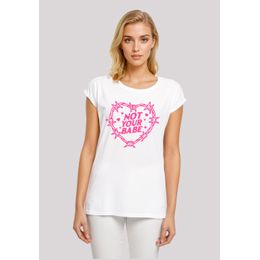 T-Shirt F4NT4STIC "Unabh&auml;ngige Frau Not Your Babe Frauentag", Damen, Gr. 4XL, wei&szlig;, Obermaterial: 100% Baumwolle, regular fit, Rundhals, ohne B&uuml;ndchen, Shirts T-Shirt, Premium Qualit&auml;t