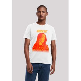 T-Shirt F4NT4STIC "Billie Eilish Portrait", Herren, Gr. L, weiß, Obermaterial: 100% Baumwolle, regular fit, Rundhals, ohne Bündchen, Shirts, Premium Qualität