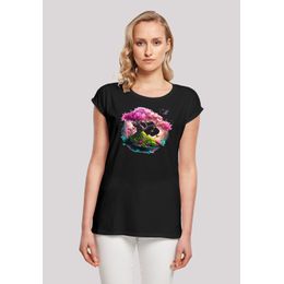 T-Shirt F4NT4STIC "Kirschbl&uuml;ten Baum", Damen, Gr. 4XL, schwarz, Obermaterial: 100% Baumwolle, regular fit, Rundhals, ohne B&uuml;ndchen, Shirts T-Shirt, Print