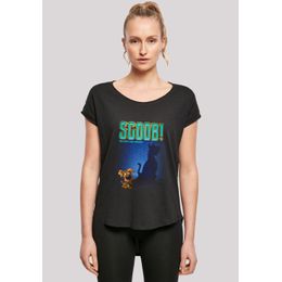 T-Shirt F4NT4STIC "Long Cut T-Shirt 'Scooby Doo Movie Poster'", Damen, Gr. S, schwarz, Obermaterial: 100% Baumwolle, regular fit, Rundhals, ohne B&uuml;ndchen, Shirts T-Shirt, Damen,Premium Merch,Lang,Longshirt,Bedruckt