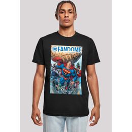 T-Shirt F4NT4STIC "DC Comics Fandome Superman Superheld", Herren, Gr. XXL, schwarz, Obermaterial: 100% Baumwolle, regular fit, Rundhals, ohne Bündchen, Shirts, Herren,Premium Merch,Regular-Fit,Basic,Bedruckt