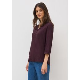 Shirtbluse Cecil, Damen, Gr. M (40), rot (mulberry rot), Stoff, 56% Viskose, 43% Polyester, 1% Elasthan, unifarben, normal normal, V-Ausschnitt, abgesteppt, Blusen