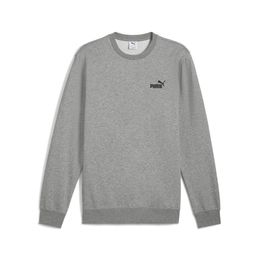 Sweatshirt Puma "Essentials Small No. 1 Logo Crewneck Herren", Damen, Gr. L, grau (medium gray heather), Obermaterial: 66% Baumwolle, 34% Polyester; Rippe: 3% Elasthan, 97% Baumwolle, normal, Rundhals, Sweatshirts Sweatshirt