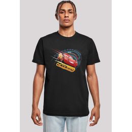 T-Shirt F4NT4STIC "Disney Cars Lightning McQueen", Damen, Gr. L, schwarz, Obermaterial: 100% Baumwolle, regular fit, Rundhals, ohne B&uuml;ndchen, Shirts T-Shirt, Herren,Premium Merch,Regular-Fit,Basic,Bedruckt