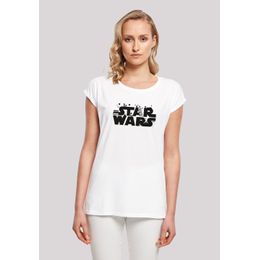 T-Shirt F4NT4STIC "Star Wars Minimalist Logo", Damen, Gr. 4XL, wei&szlig;, Obermaterial: 100% Baumwolle, regular fit, Rundhals, ohne B&uuml;ndchen, Shirts T-Shirt, Print