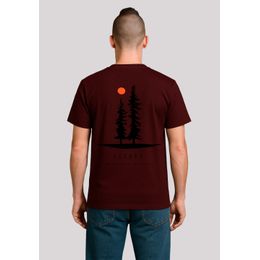 T-Shirt F4NT4STIC "Escape Discover the World Pinetree", Herren, Gr. S, braun (maroon), Obermaterial: 100% Baumwolle, regular fit, Rundhals, ohne Bündchen, Shirts, Discover the World