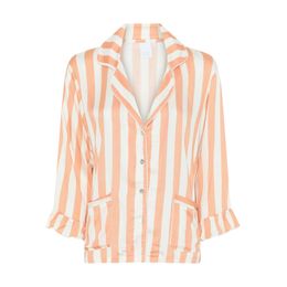 CCDK COPENHAGEN Damen Pyjama "CCDK Copenhagen sleep shirt Saga", Gr. XXLcoral sands stripe, Obermaterial: 95% Viskose, 5% Elasthan, Homewear-Sets