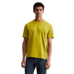 Marc O'Polo T-Shirt MARC O'POLO "aus schwerem Bio-Baumwoll-Jersey", Herren, Gr. L, grün (vibrant grün), Obermaterial: 100% Baumwolle, unifarben, Basic, relaxed fit, Rundhals, Shirts