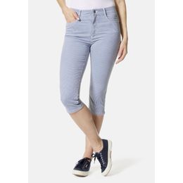 7/8-Jeans STOOKER WOMEN "Stripe Capri Skinny Fit", Damen, Gr. 44, Länge 19, blau (blau stripe), Denim/Jeans, 68% Baumwolle, 28% Polyester, 4% Elasthan, skinny fit 7/8-Länge, Jeans, Skinny Fit Casual Clean Wash Denim Jeans Magic Shape Effekt für Damen