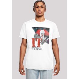T-Shirt F4NT4STIC "IT Distressed Poster", Damen, Gr. S, wei&szlig;, Obermaterial: 100% Baumwolle, regular fit, Rundhals, ohne B&uuml;ndchen, Shirts T-Shirt, Herren,Premium Merch,Regular-Fit,Basic,Bedruckt