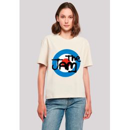 T-Shirt F4NT4STIC "The Jam Band Classic Logo", Damen, Gr. L, wei&szlig; (sandwei&szlig;), Obermaterial: 100% Baumwolle, oversize, Rundhals, ohne B&uuml;ndchen, Shirts T-Shirt, Premium Qualit&auml;t