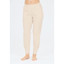 ENDURANCE ATHLECIA Sweathose ATHLECIA "Hecey", Damen, Gr. 38, EURO-Größen, beige, 55% Polyester, 45% Baumwolle, unifarben, lang, Hosen Sweathose, mit angenehmer Passform