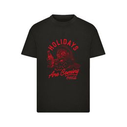 T-Shirt F4NT4STIC "Coca Cola Holidays Are Coming 2", Mädchen, Gr. 110/116, schwarz, Obermaterial: 100% Baumwolle, regular fit, Rundhals, ohne Bündchen, Shirts, Official Merch
