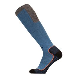 Socken UphillSport "OUNA", Damen, Gr. 39-42, blau (blau, grau), 60% Wolle, 20% Polyamid, 18% Polypropylen, 2% Elasthan, mehrfarbig, Socken, mit mehrlagiger Struktur