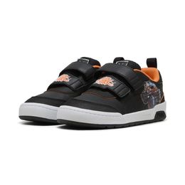 Sneaker Puma "Puma x HOT WHEELS&trade; MONSTER TRUCKS Multiflex 2 Sneakers Kinder", Kinder, Gr. 30, orange (schwarz orange glo), Obermaterial: Textil, Synthetik; Futter: Textil; Innensohle: Textil; Laufsohle: Gummi, Schuhe Sneaker