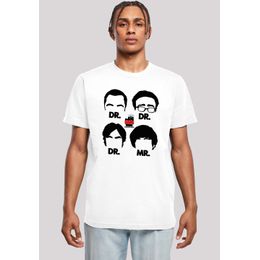 T-Shirt F4NT4STIC "Big Bang Theory Doctors And Mr", Herren, Gr. M, weiß, Obermaterial: 100% Baumwolle, regular fit, Rundhals, ohne Bündchen, Shirts, Herren,Premium Merch,Regular-Fit,Basic,Bedruckt