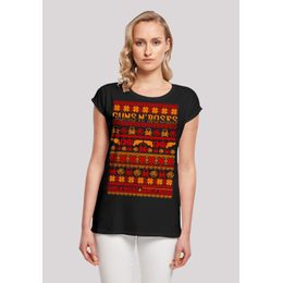 T-Shirt F4NT4STIC "Guns And Roses Christmas", Damen, Gr. 4XL, schwarz, Obermaterial: 100% Baumwolle, regular fit, Rundhals, ohne Bündchen, Shirts, Premium Qualität