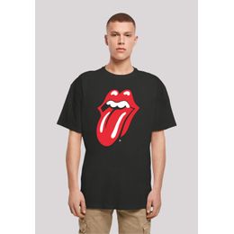 T-Shirt F4NT4STIC "The Rolling Stones Zunge", Herren, Gr. 4XL, schwarz, Obermaterial: 100% Baumwolle, oversize, Rundhals, ohne Bündchen, Shirts, Premium Qualität