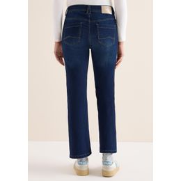 Slim-fit-Jeans Cecil, Damen, Gr. 32, Länge 28, dunkelblau wash, Jeans, 78% Baumwolle, 20% Polyester, 2% Elasthan, unifarben, knöchellang, Jeans, High Waist