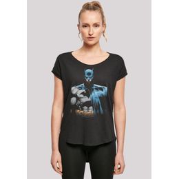 T-Shirt F4NT4STIC "Batman Close Up'", Damen, Gr. L, schwarz, Obermaterial: 100% Baumwolle, regular fit, Rundhals, ohne Bündchen, Shirts, Print