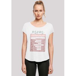 T-Shirt F4NT4STIC "Muttertag Mama Nährwerte Lustig", Damen, Gr. S, weiß, Obermaterial: 100% Baumwolle, regular fit, Rundhals, ohne Bündchen, Shirts T-Shirt, Premium Qualität