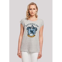 T-Shirt F4NT4STIC "Harry Potter Ravenclaw Crest", Damen, Gr. XL, grau (erdgrau), Obermaterial: 100% Baumwolle, regular fit, Rundhals, ohne Bündchen, Shirts, Print
