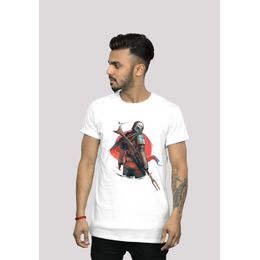 T-Shirt F4NT4STIC "Star Wars The Mandalorian Blaster Rifles", Damen, Gr. L, wei&szlig;, Obermaterial: 100% Baumwolle, regular fit, Rundhals, ohne B&uuml;ndchen, Shirts T-Shirt, Print