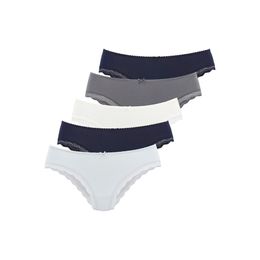 Lascana Slip Damen Größe XS navy / pastellblau / grau / weiß