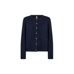 soyaconcept Damen Cardigan "Soya Concept Cardigan SC_ORLEAN"96905 navy blazer melange, Gr. XXL, Obermaterial: 74% Polyacryl, 24% Polyester, 2%