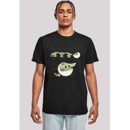 T-Shirt F4NT4STIC "Star Wars Mandalorian Child Moods", Herren, Gr. 5XL, schwarz, Obermaterial: 100% Baumwolle, regular fit, Rundhals, ohne B&uuml;ndchen, Shirts T-Shirt, Herren,Premium Merch,Regular-Fit,Basic,Bedruckt